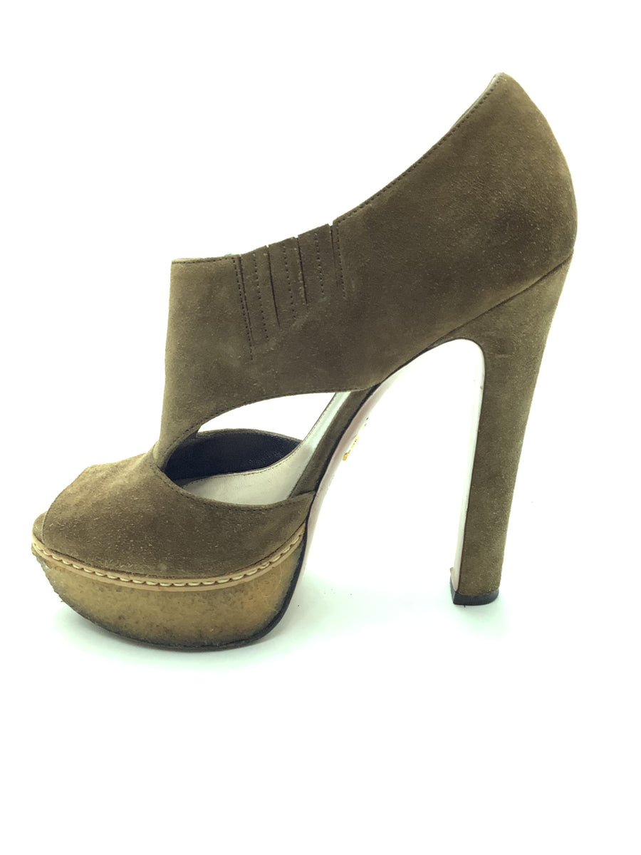 Prada Women's Pumps Neutral High Heel W/Tags Size: 37 – Stash Boutique